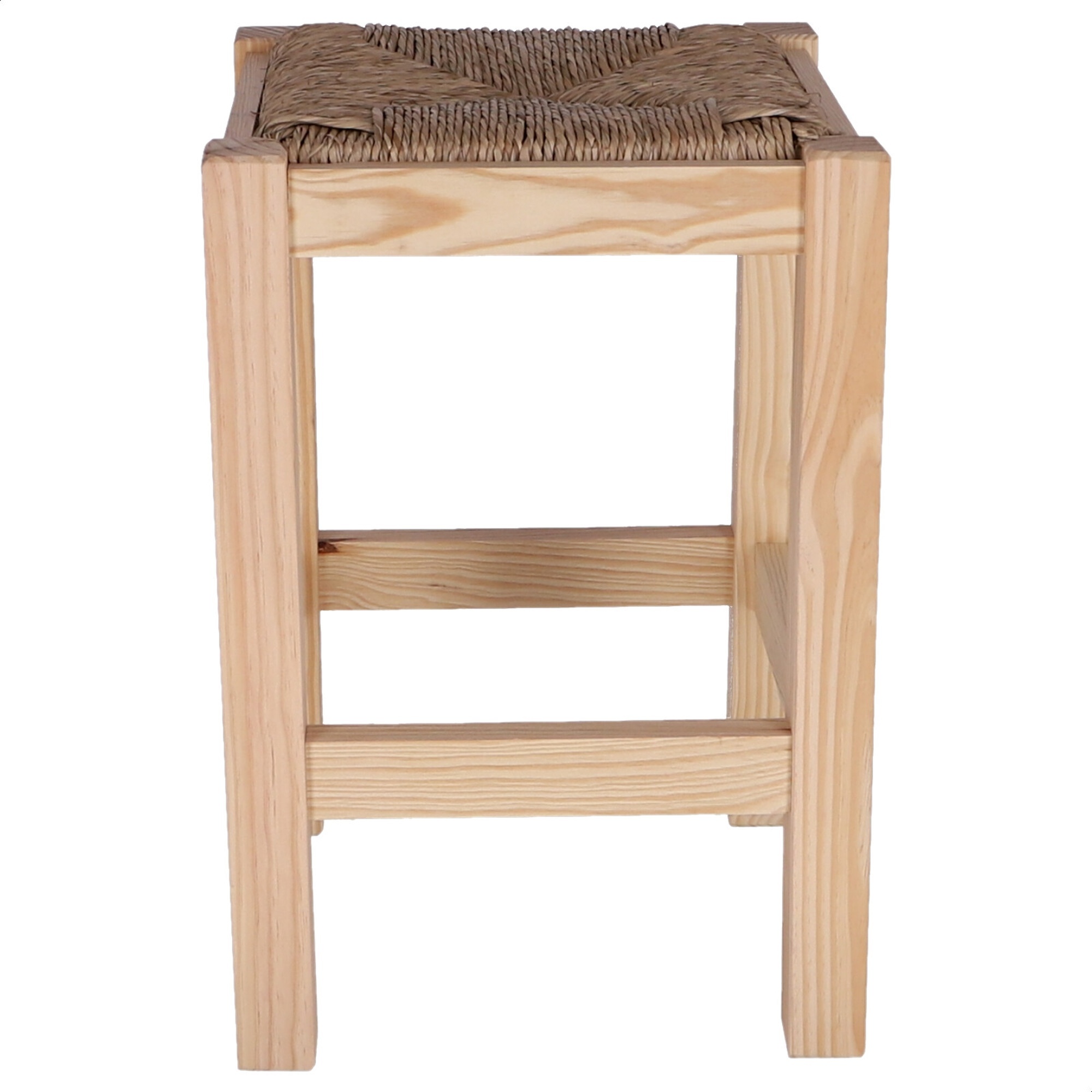 WELL HOME FURNITURE & DECORATION Banc bas carré rustique en bois ...