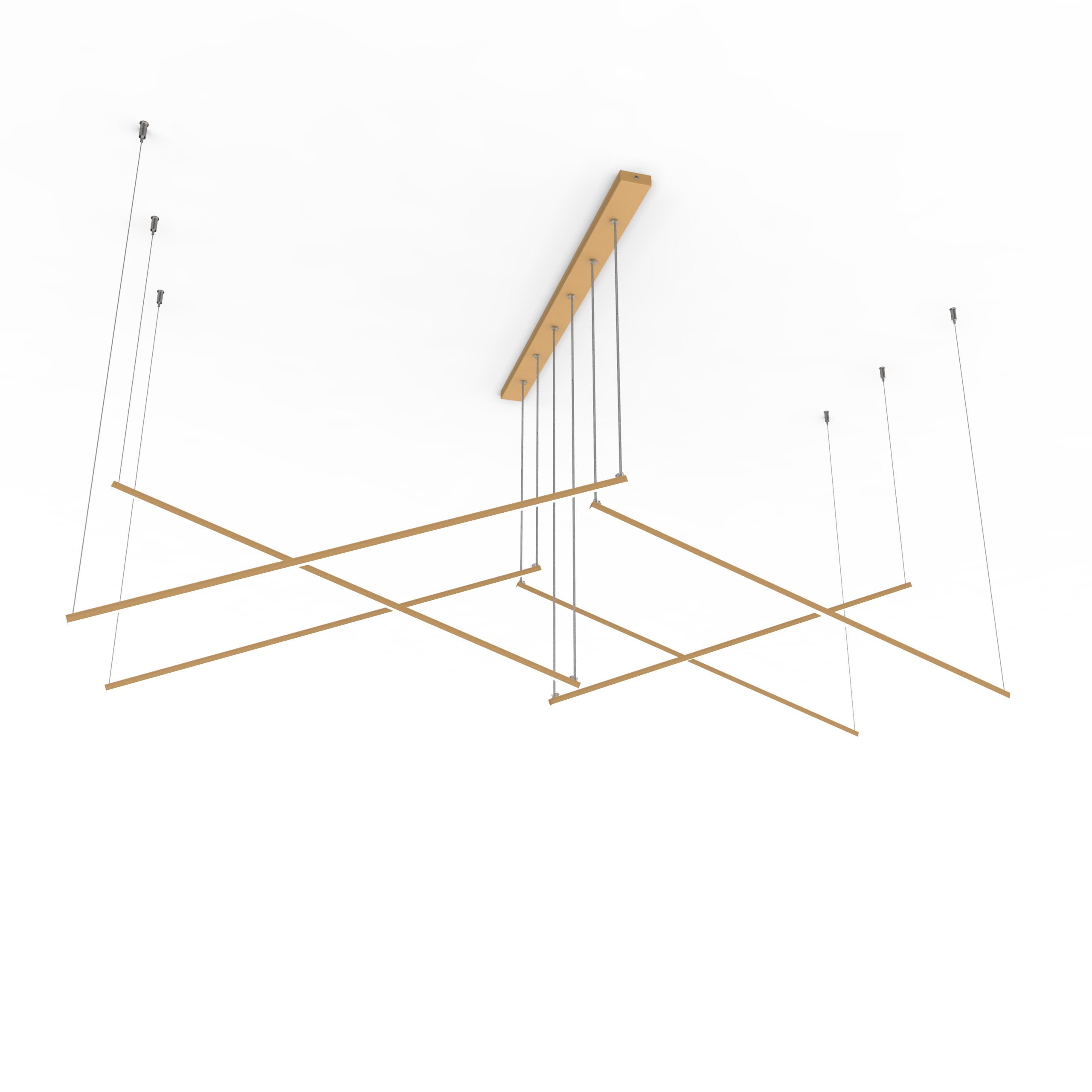 LUMICOM | STORM Suspension, STRIP LED, 102W/m, 4000K, métal, or ...