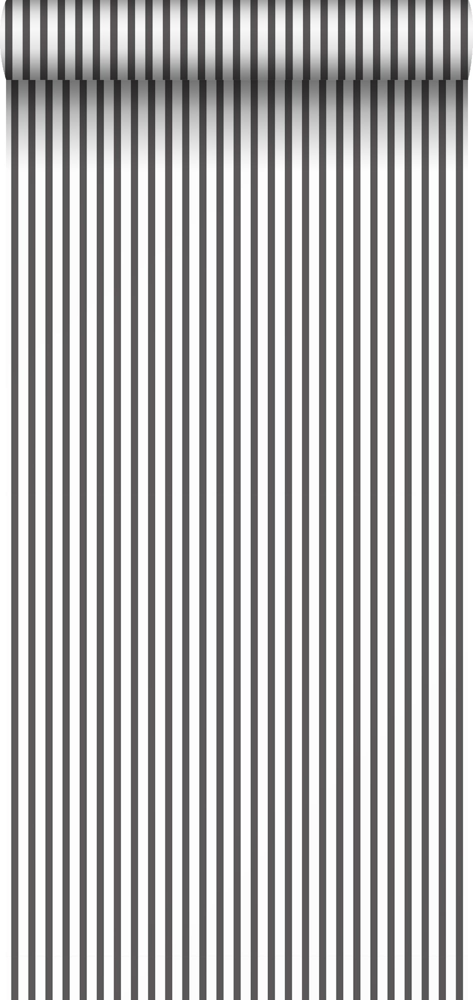 Papier Peint à rayures noir et blanc - 53 cm x 10 m - Sanders & Sanders ...