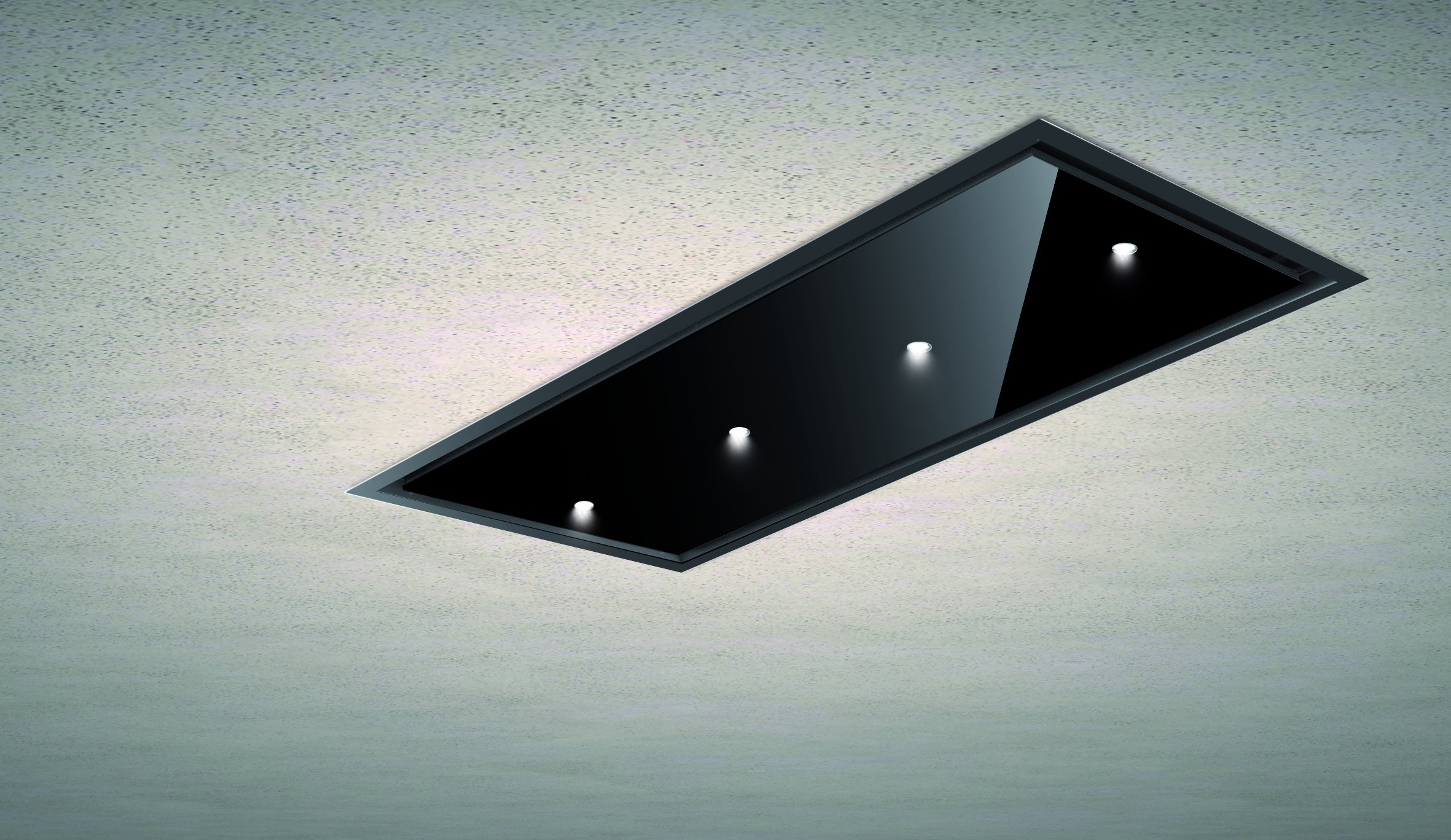 Baraldi – Hotte de plafond Gea Flat 90x60 cm. - Noir avec LED – 800 m3 ...