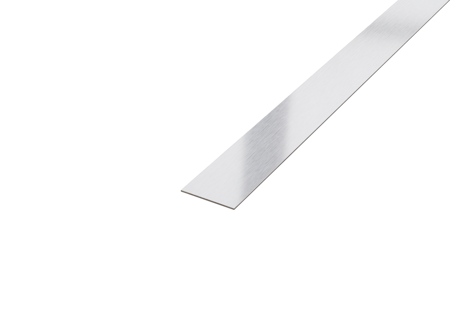 Listón de pared decorativo de acero inoxidable plateado mate - 2cmx60cm ...