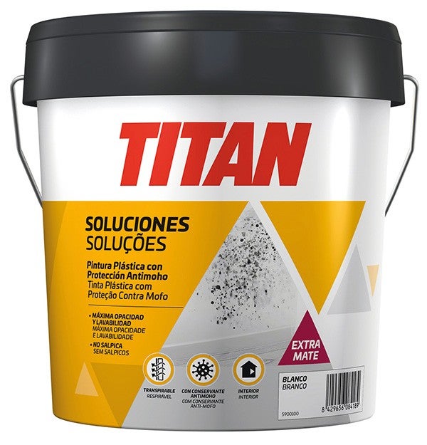 PINTURA PLASTICA SOLUCIONES ANTIMOHO MARCA TITAN | Leroy Merlin