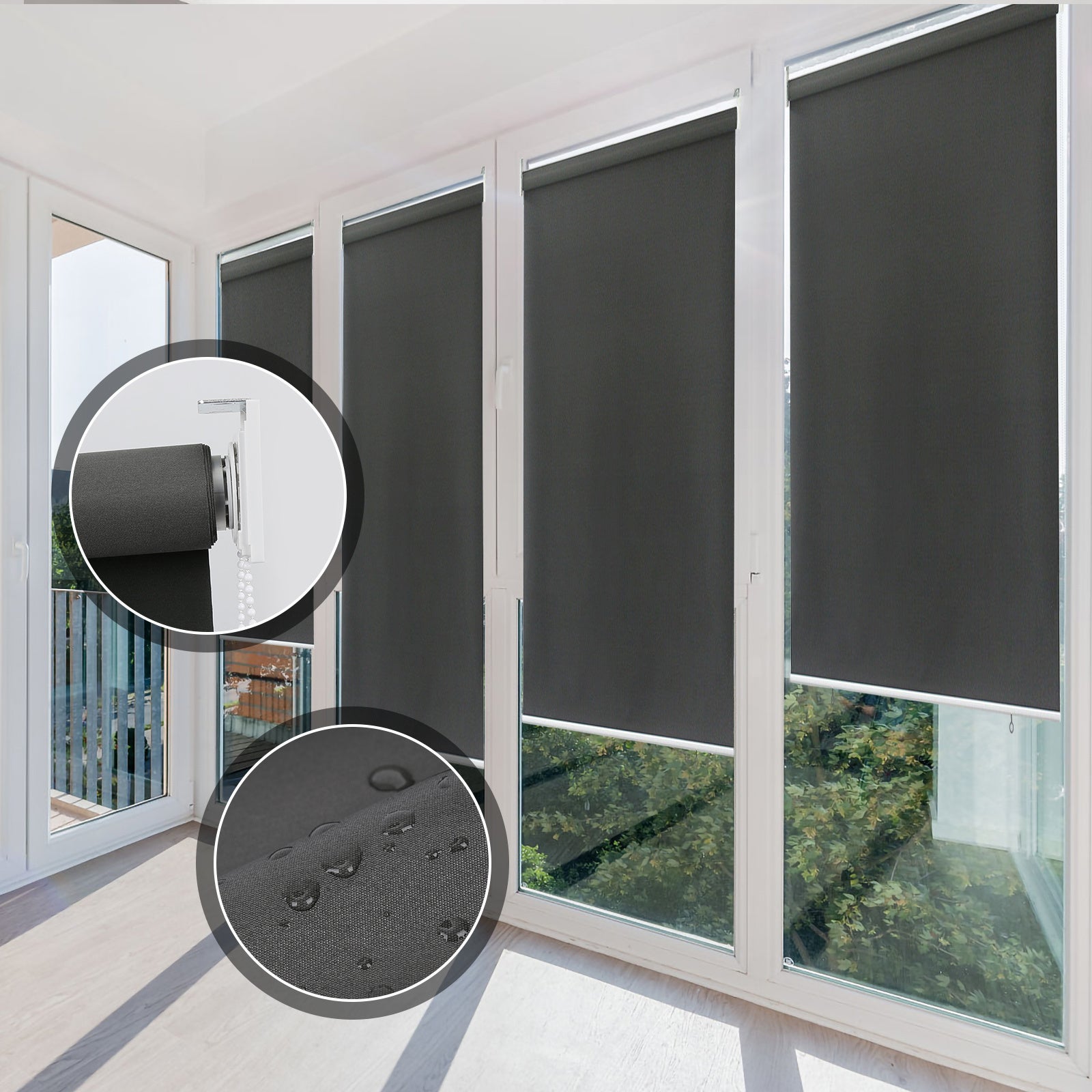 Estor Vertical Exterior 140x140 cm para Balcón Protección UV ...