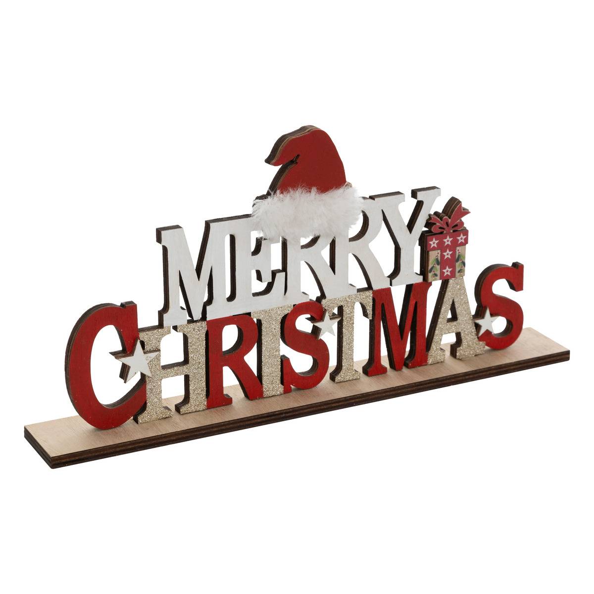 MOT BOIS MERRY CHRISTMAS L30 - Atmosphera créateur d'intérieur | Leroy ...