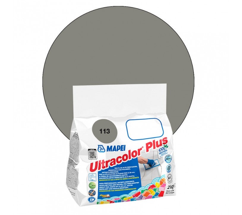 Joint de carrelage ULTRACOLOR PLUS MAPEI - 113 Gris ciment - 2 Kg ...