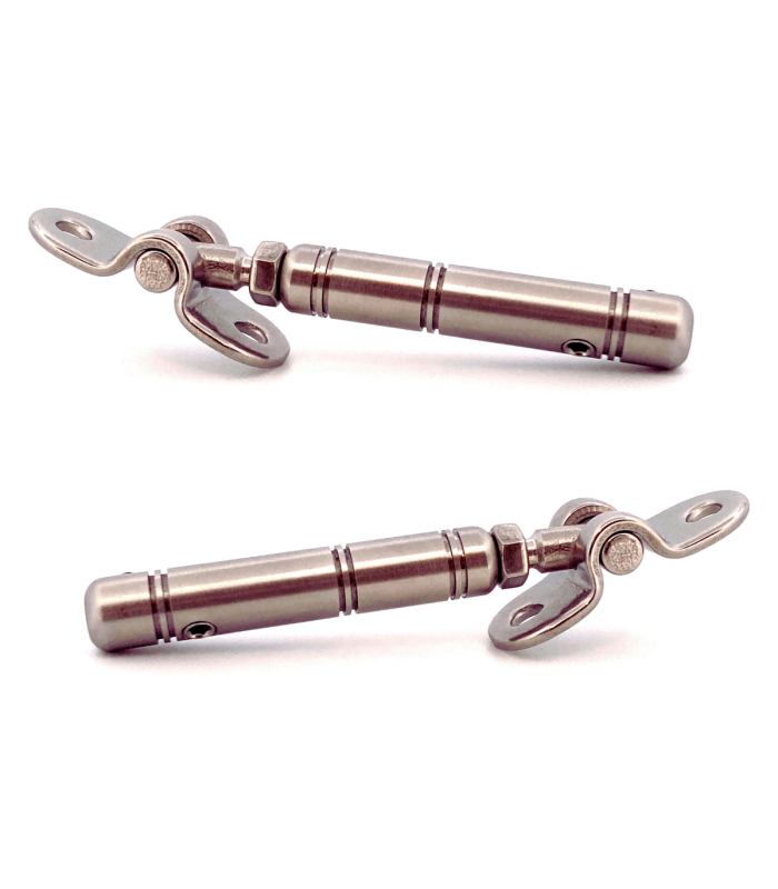 2 Tendeurs inclinable inox - gauche et droit - câble de 3 à 4 mm pour ...