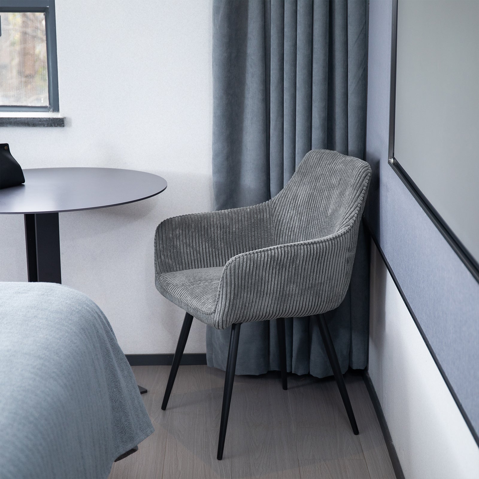 Zestaw 2 krzeseł do jadalni, ergonomicznych, idealnych do jadalni i biur - 84 x 47 x 47 cm ...