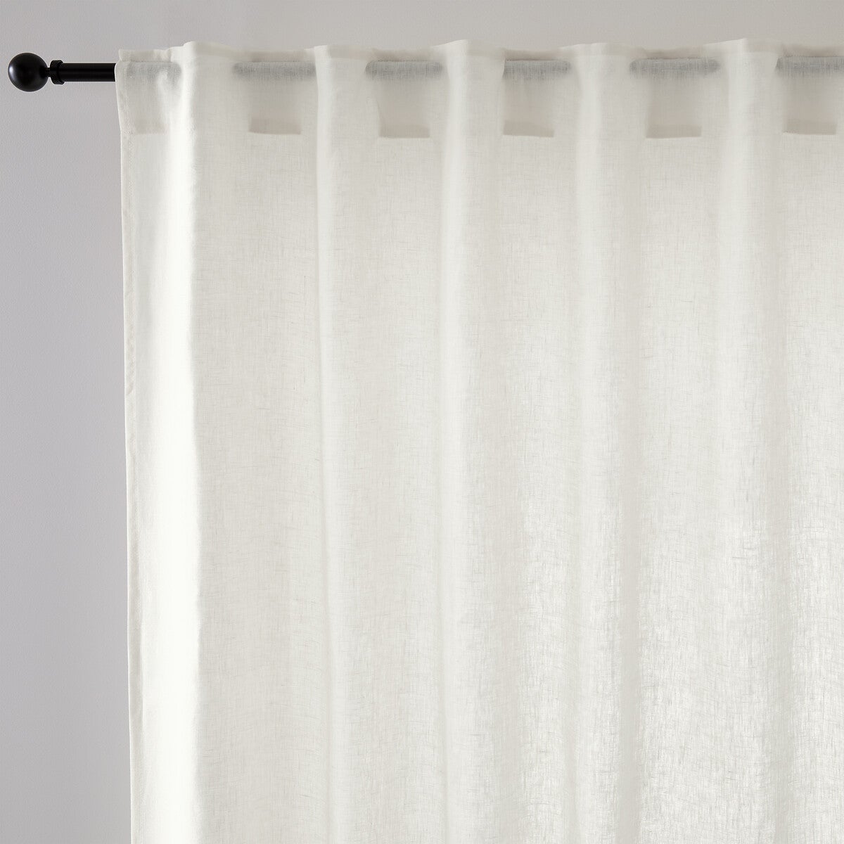 Rideau lin lavé grande largeur patte cachée Onega - Ecru - 260 x 270 cm ...