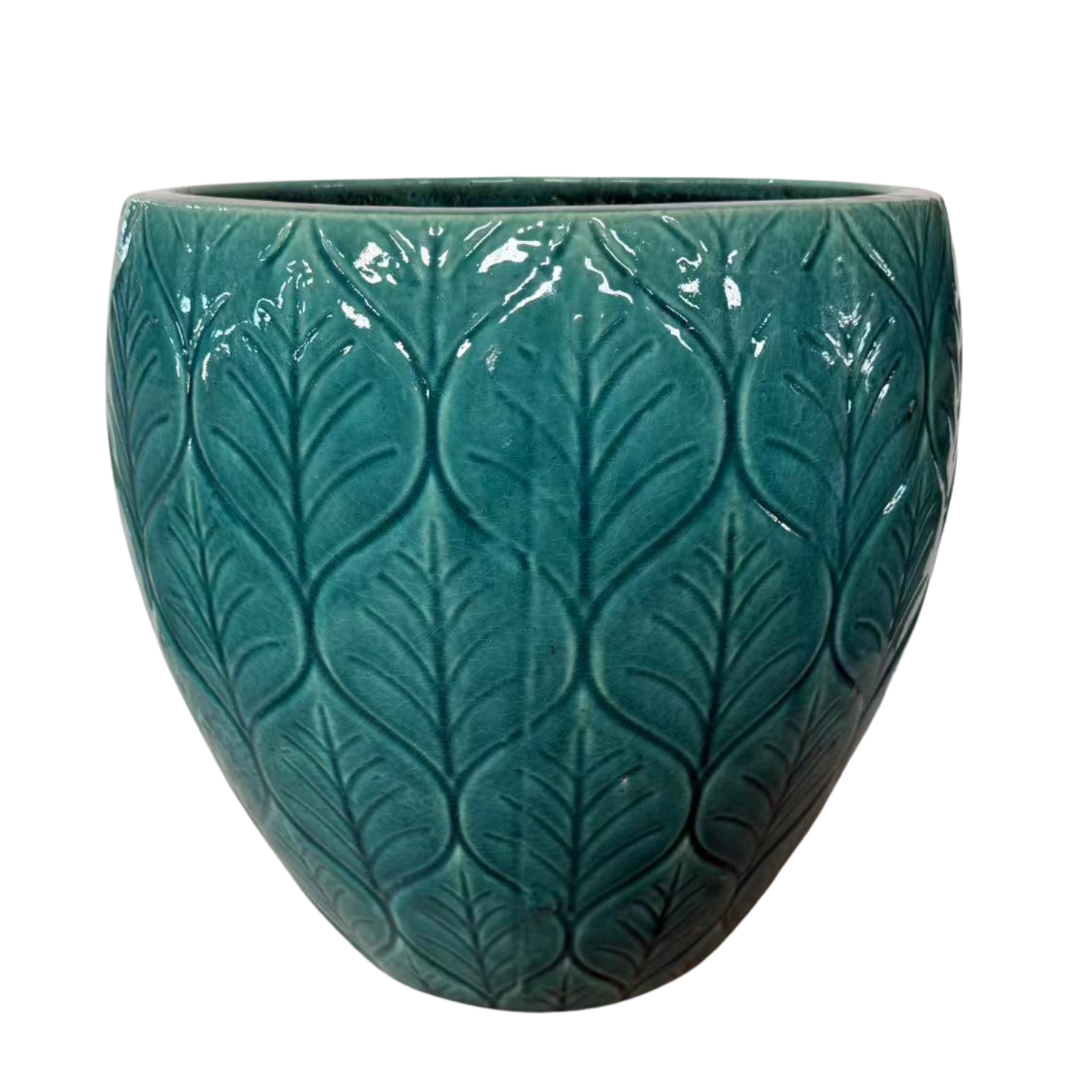 Pot grande taille d'extérieur ARTEMIS 49x48cm turquoise, fait main en ...