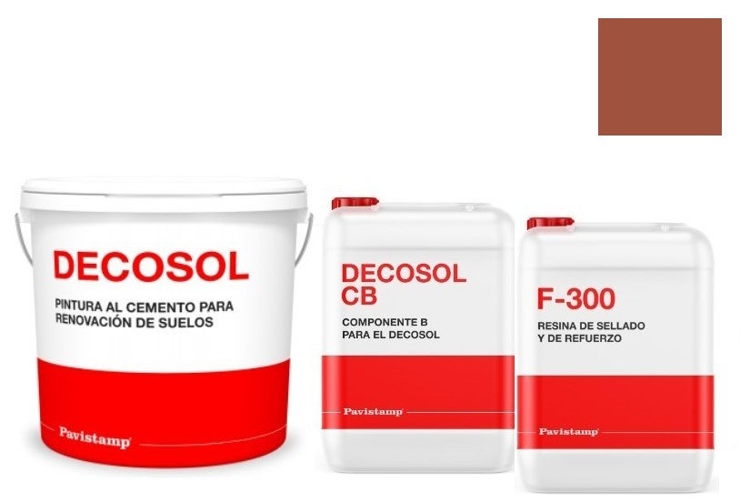 Kit 10 m2 renovador de color para hormigón impreso-Rojo Ingles | Leroy ...