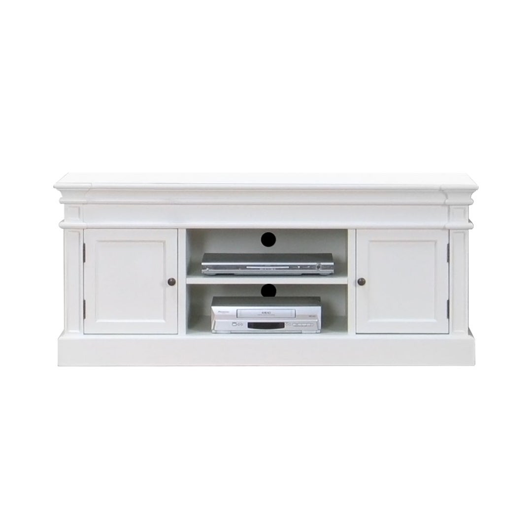 Amaretta Meuble TV largeur 137 cm, hauteur 60 cm, vieux blanc, vintage ...