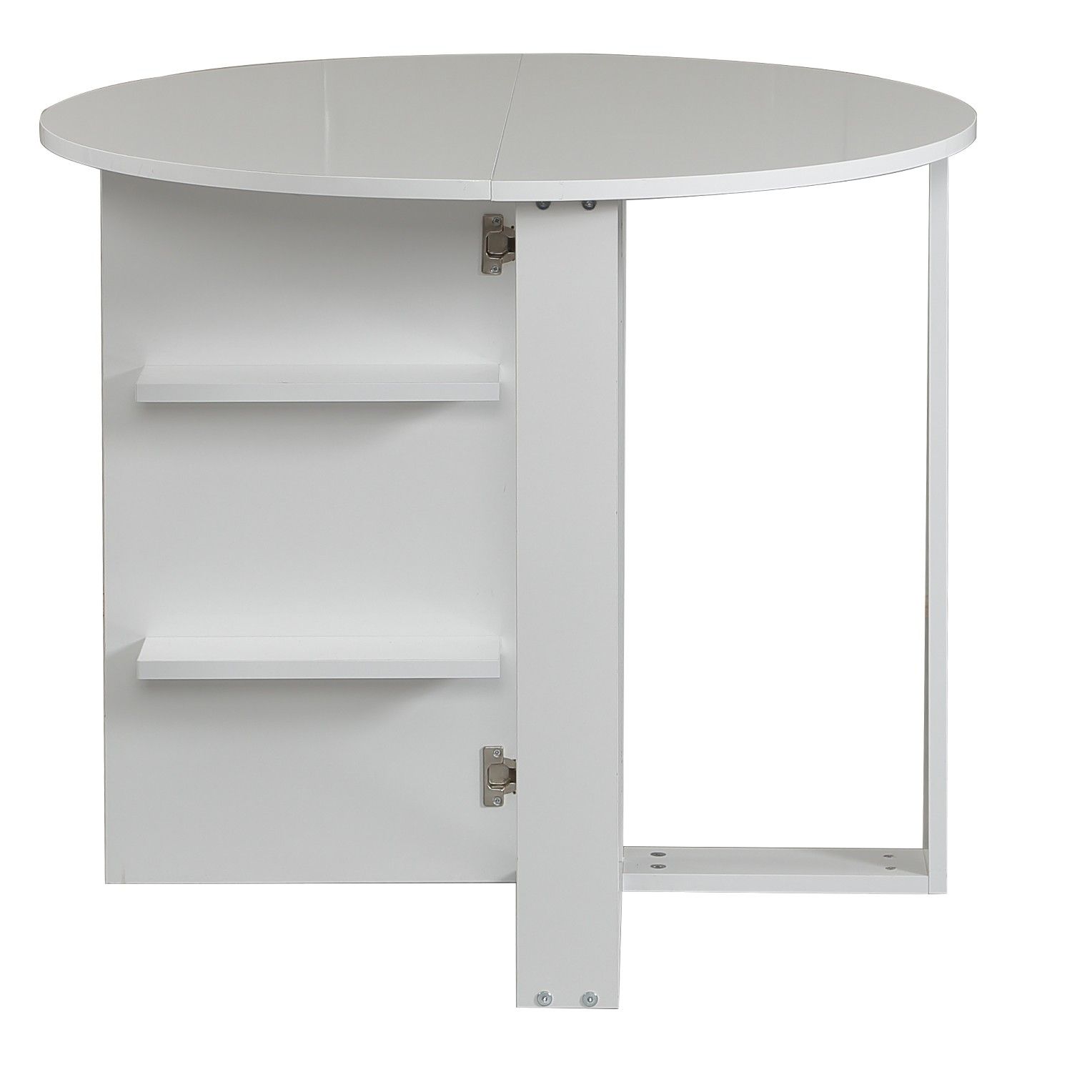 Table console ronde pliable Orothos D90cm Blanc | Leroy Merlin
