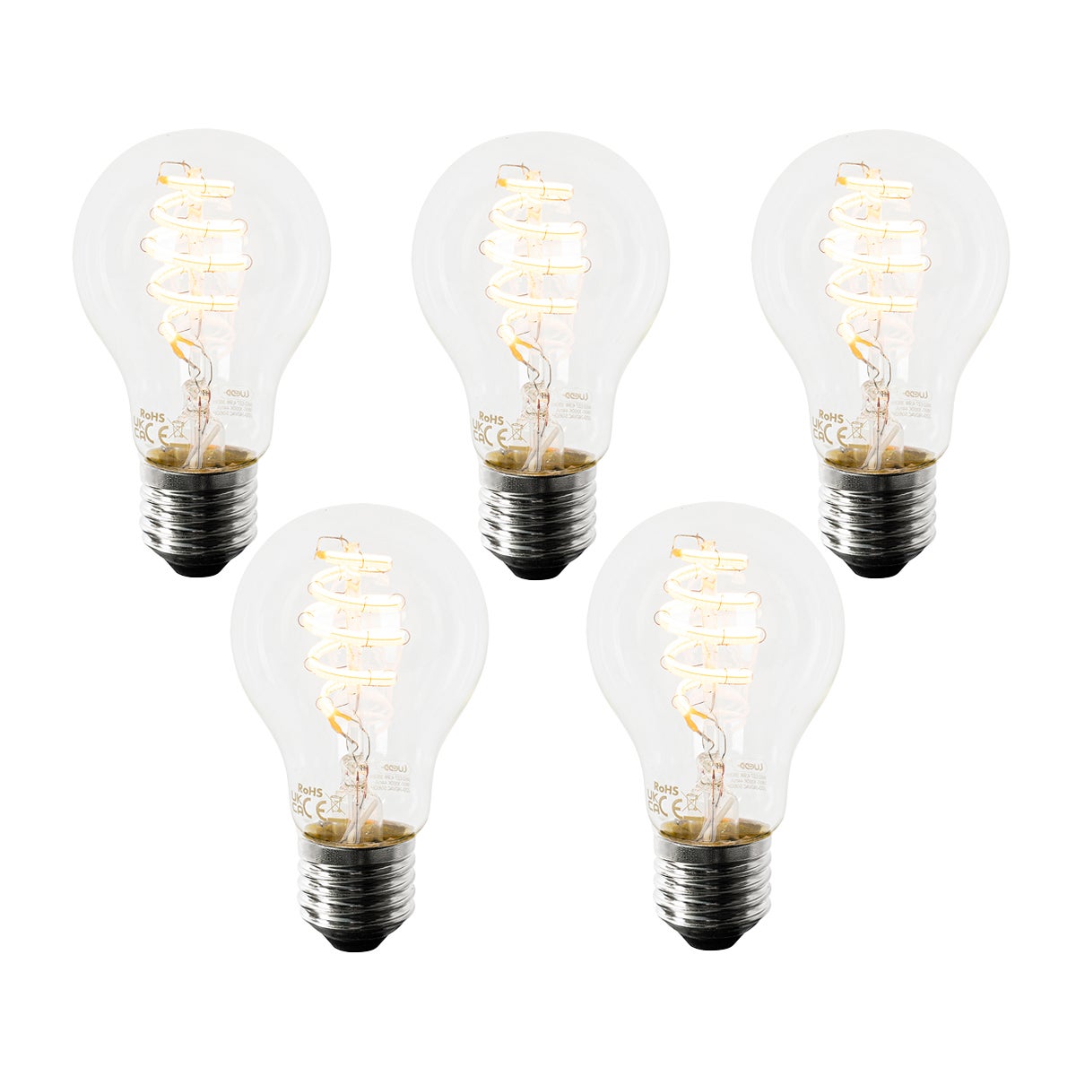 Juego de 5 bombillas LED Inteligente | Wifi | Smart | Wifi | Smart E27 A60 4,9 W 380 lm 2700 K ...