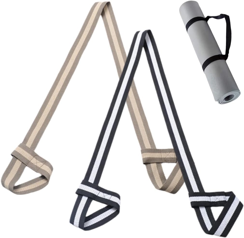 2 Pièces Sangles Tapis Yoga, Sangles de Transport Yoga Mat, Coton ...