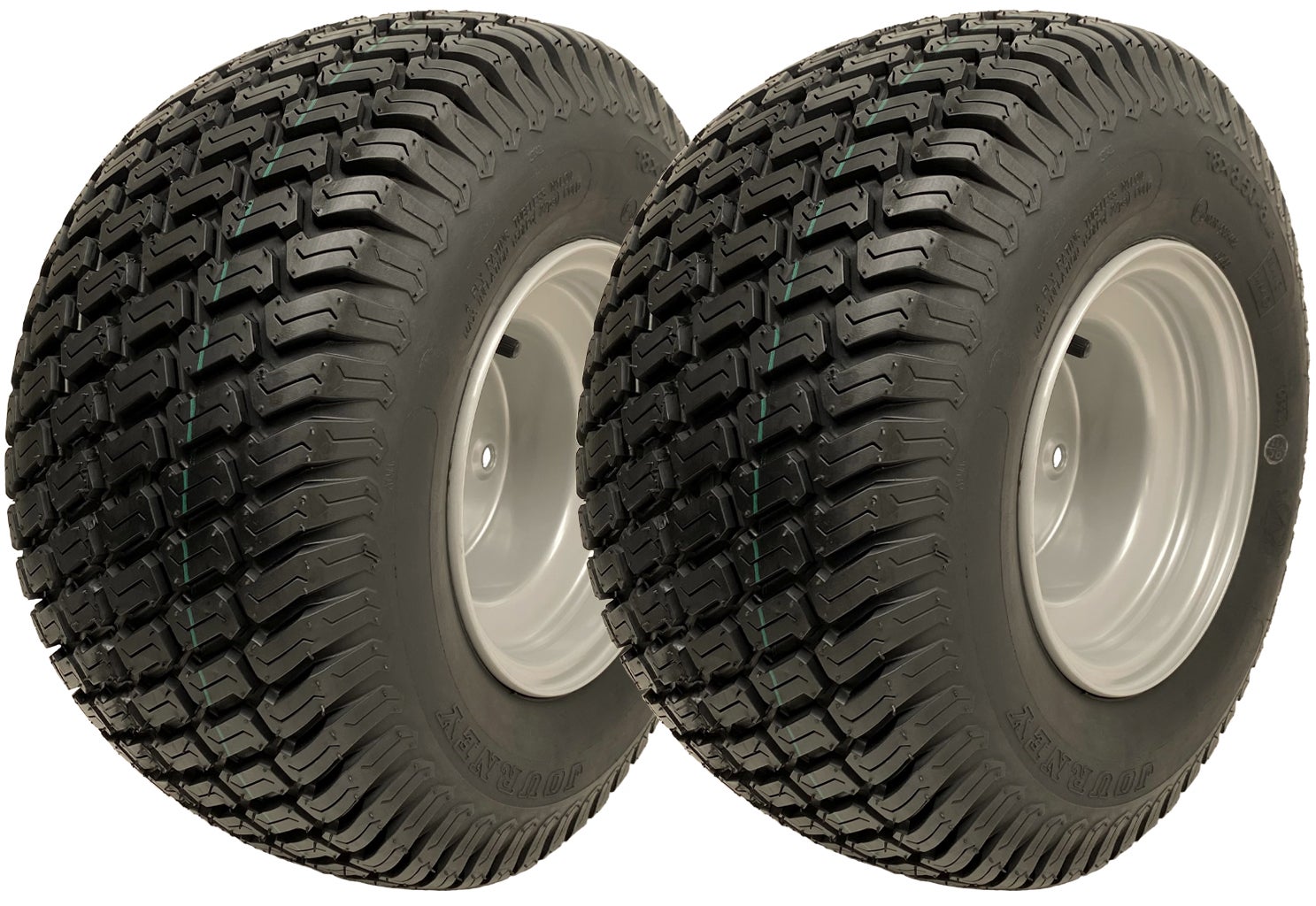 18x8.50-8 4ply Multi turf grass tyre on four stud 4" pcd rim - set of 2 ...