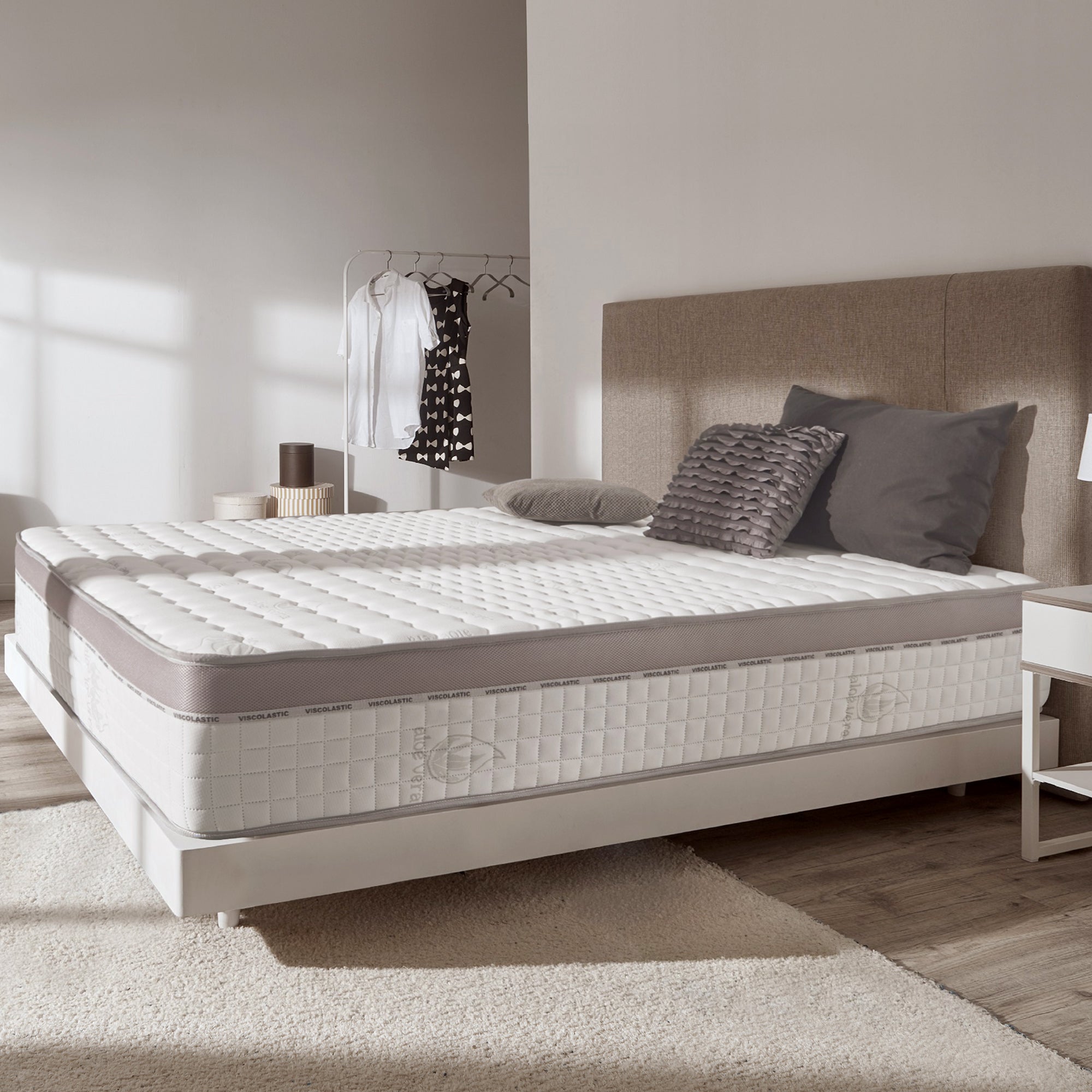 Colchón Extra-visco 70x190 cm - Espuma viscoelástica HR - Blue Latex - Muy grueso 25 cm - 7 ...