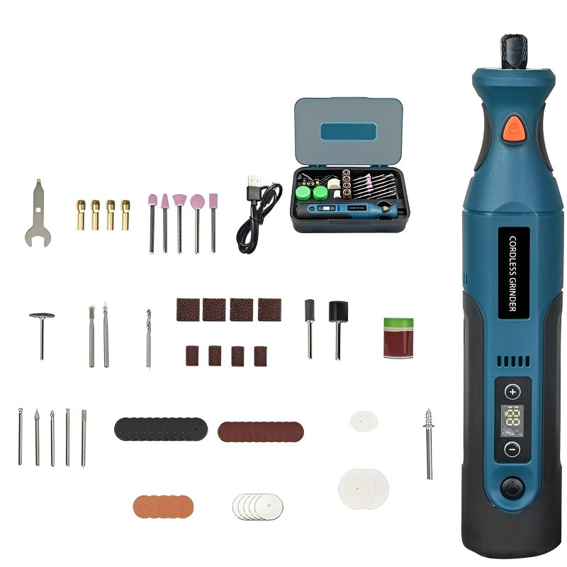 66pcs Outils Rotatifs Sans Fil 5000-25000RPM 7.4V 1100mAh, Perceuse ...
