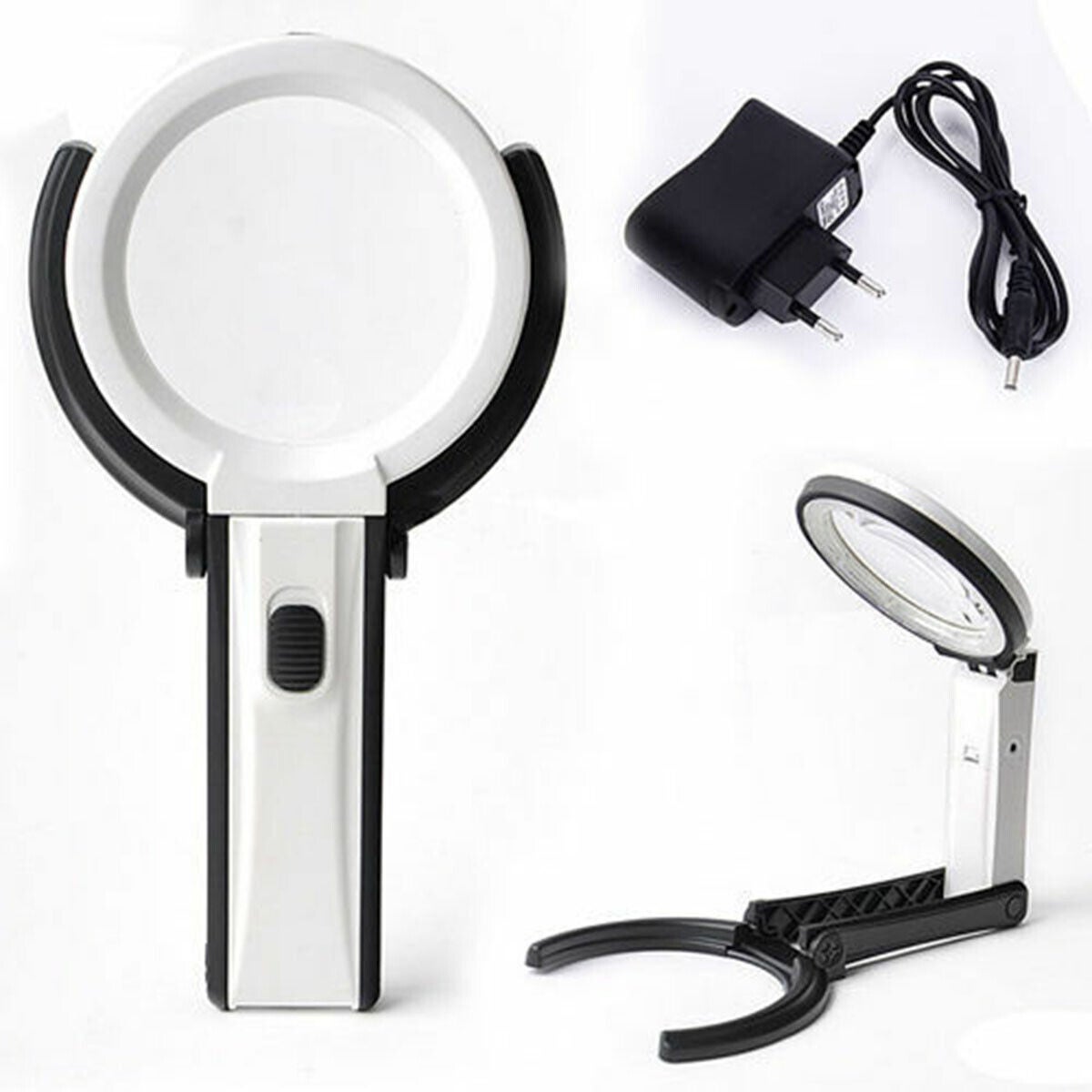 LAMPE LOUPE DE TABLE AVEC 10 LED PORTABLE DE 90 MM À 25 MM | Leroy Merlin