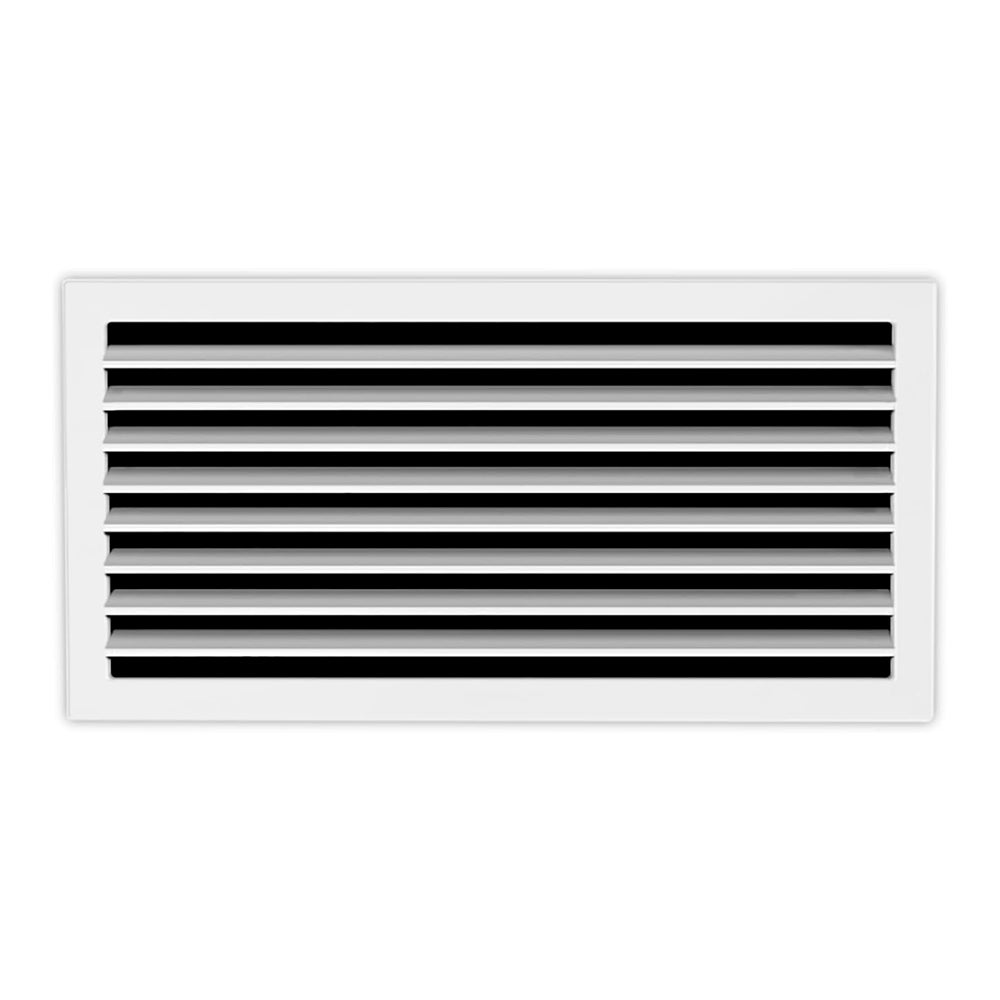 Rejilla de Retorno Blanca Lamas Horizontales Fijas 45º para aire ...
