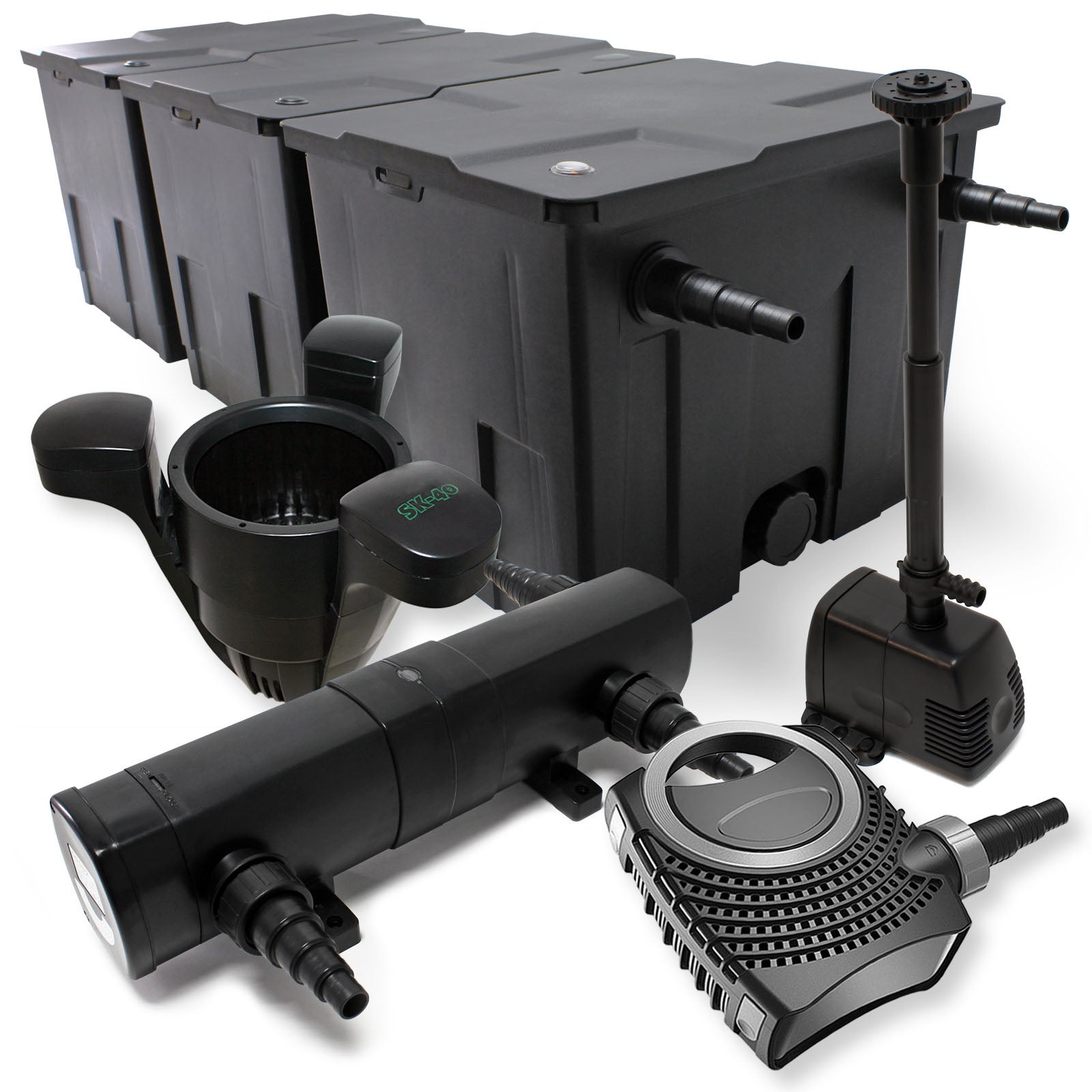 El Juego Filto Bio 90000l 24 W UVC purificador para estanques 80 W ...