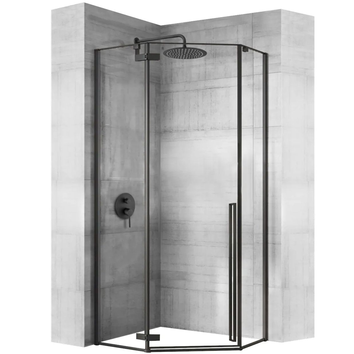 CABINE DE DOUCHE REA DIAMOND 80X80 BLACK | Leroy Merlin