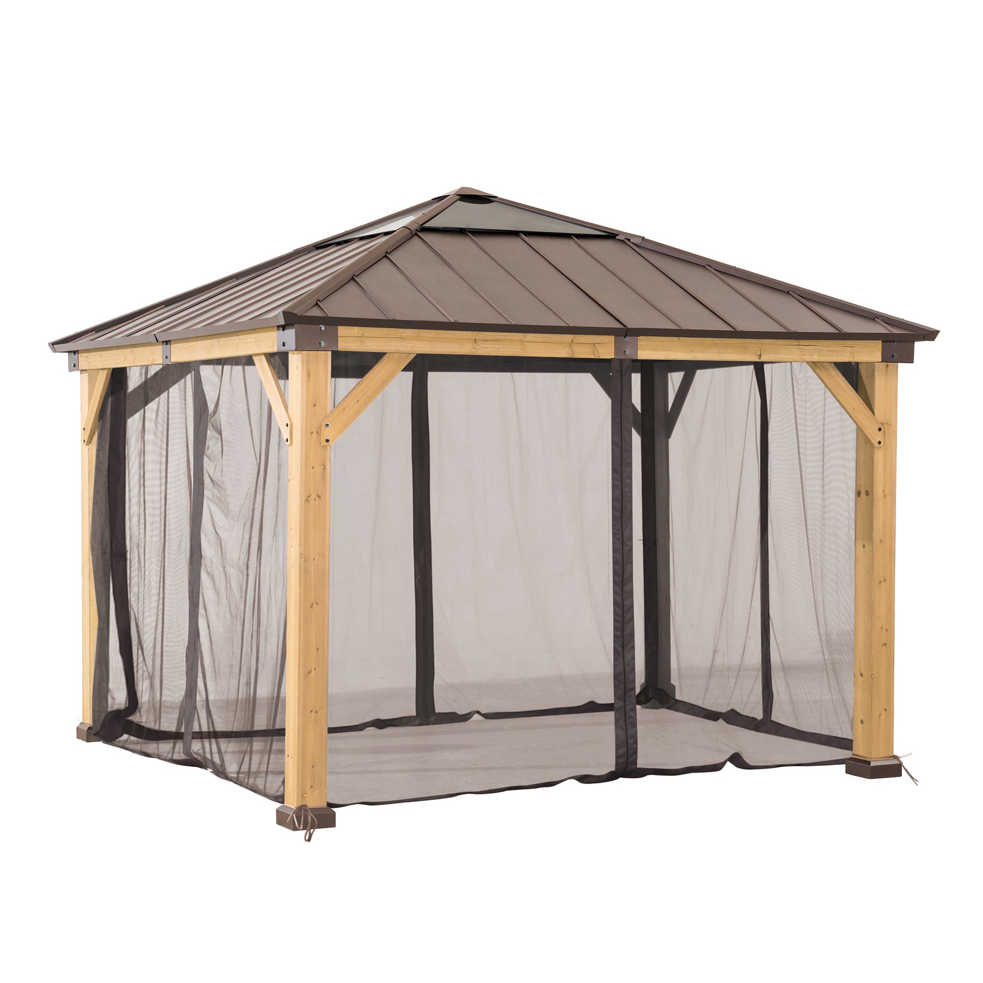 Red para cenador de madera de cedro 336cm x 394cm | Leroy Merlin