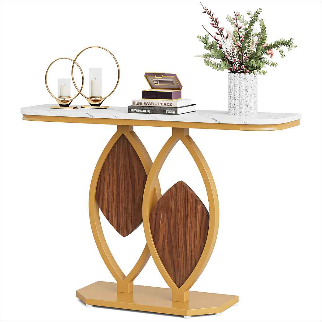 Tribesigns Table Console étroite, Meuble d'Entrée en Faux Marbre,Table ...
