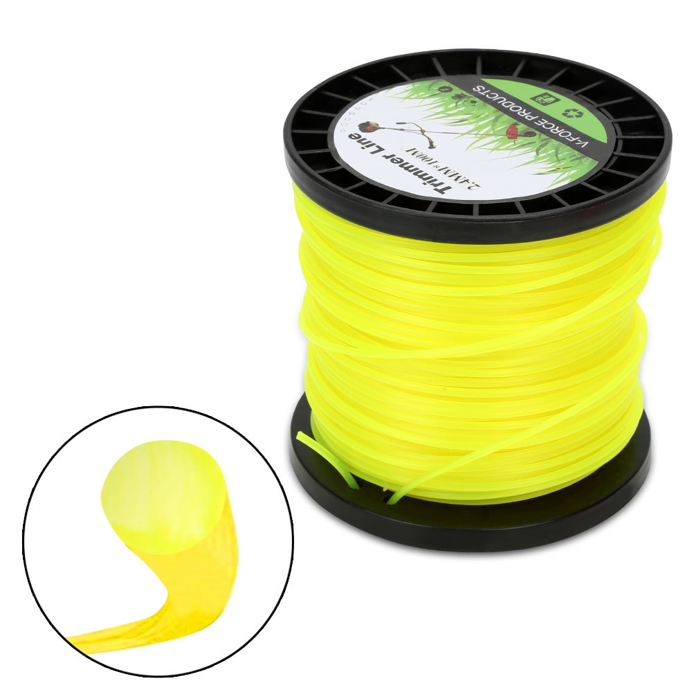 Filo da taglio in nylon 100 m 2,4 mm filo tondo giallo | Leroy Merlin