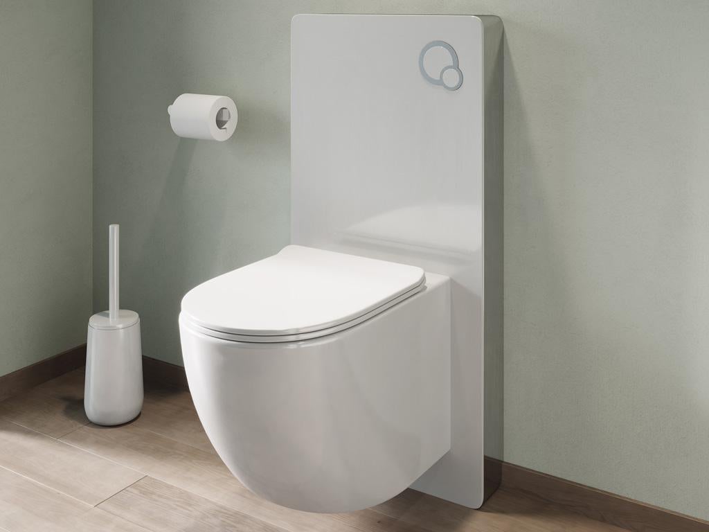 Pack WC suspendu avec bâti-support décoratif - Blanc brillant - JAVOINE ...