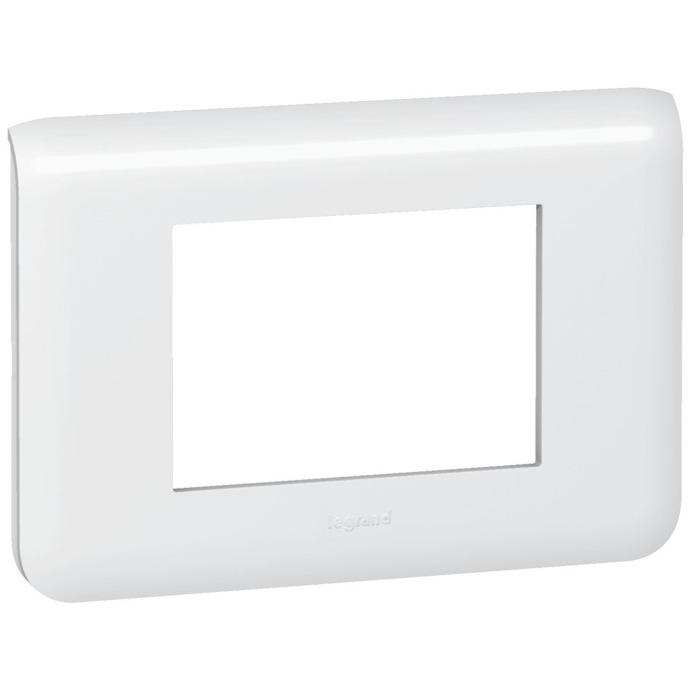 Plaque Mosaic Legrand 3 modules horizontale blanche ref 078803L ...