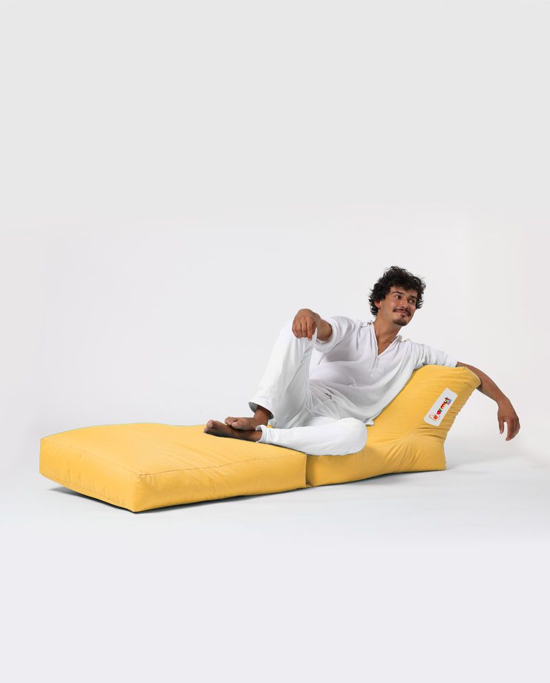 Pouf convertible / coussin de sol Kendel Jaune | Leroy Merlin