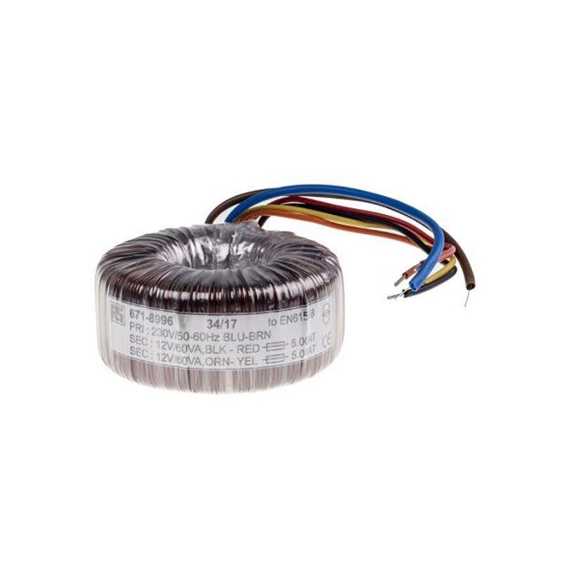 Transformateur torique RS Pro 120VA - Primaire 230Vca - Secondaire ...