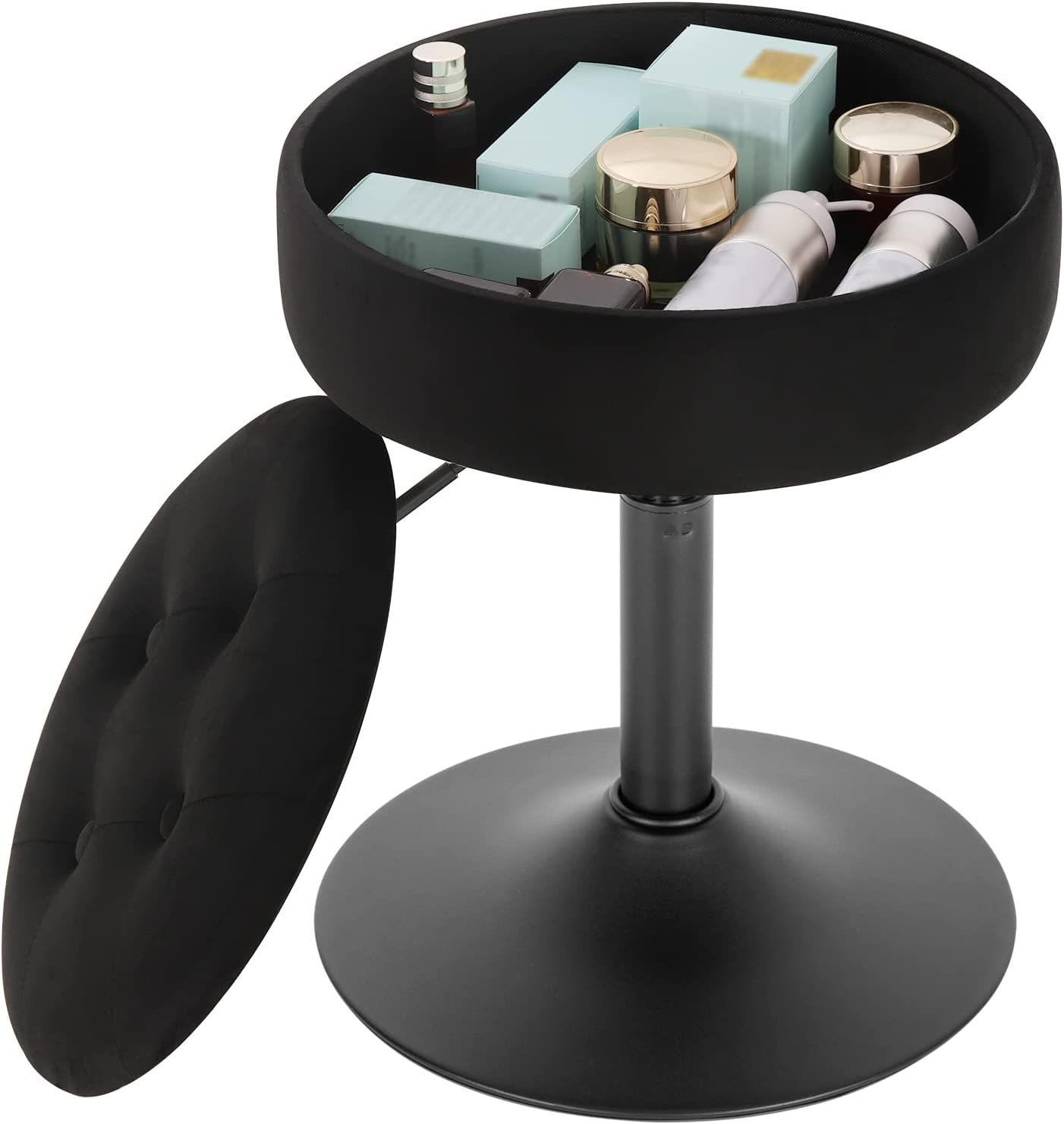 WOLTU Tabouret de Bar Bas en Velours avec Espace de Rangement. Chaise ...