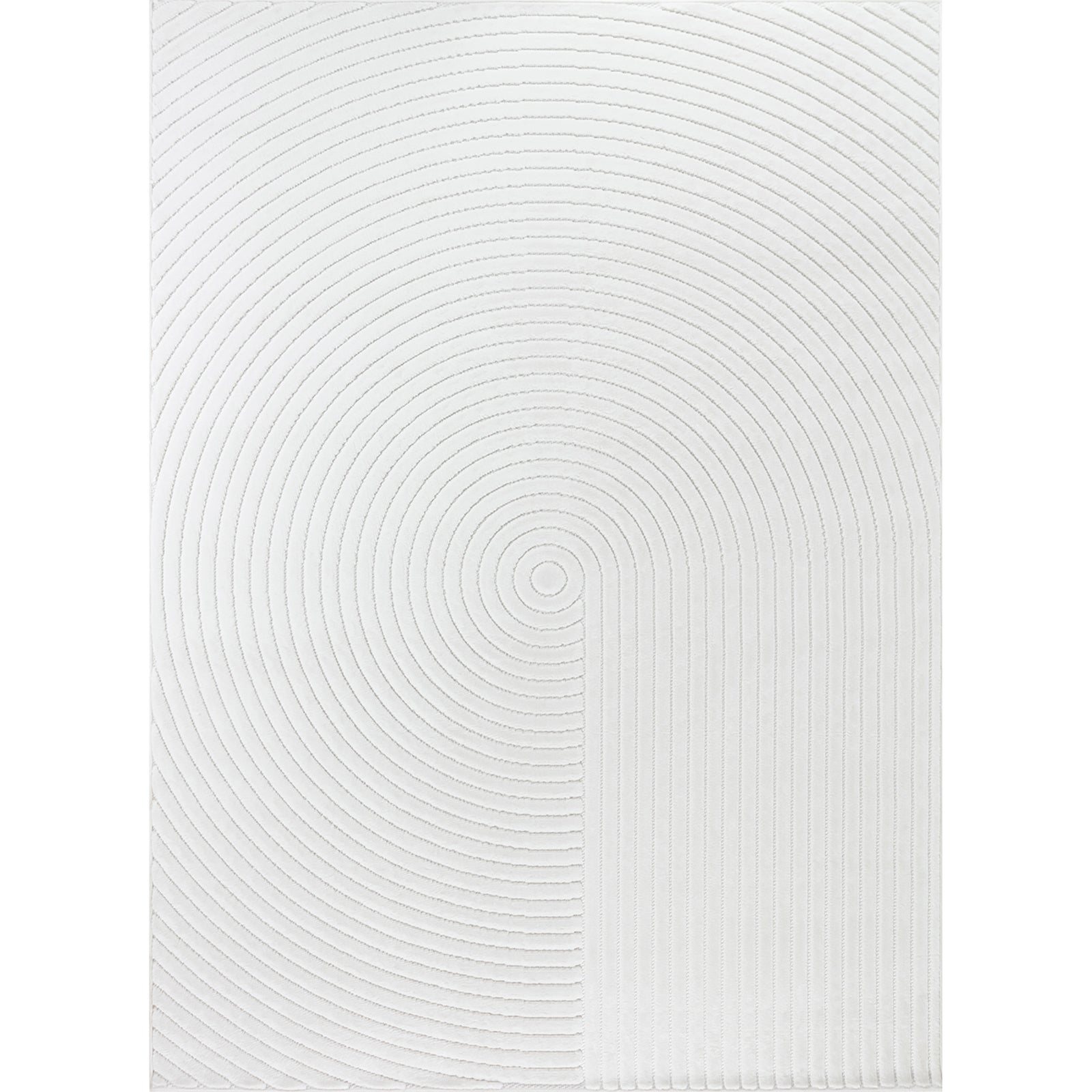 LIVABLISS Tapis Intérieur/Extérieur à Effet 3D et Relief Blanc 120x170 ...