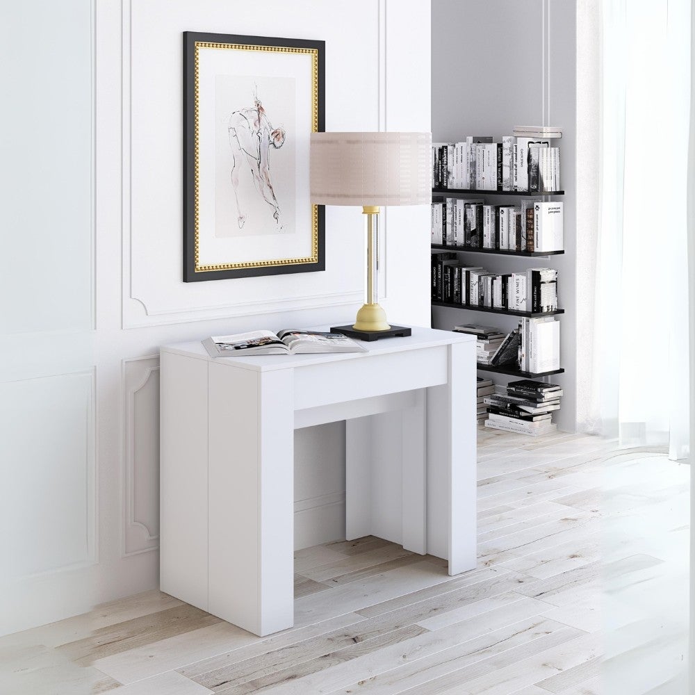 Console extensible blanche 90x51,6x76,6 cm | Leroy Merlin