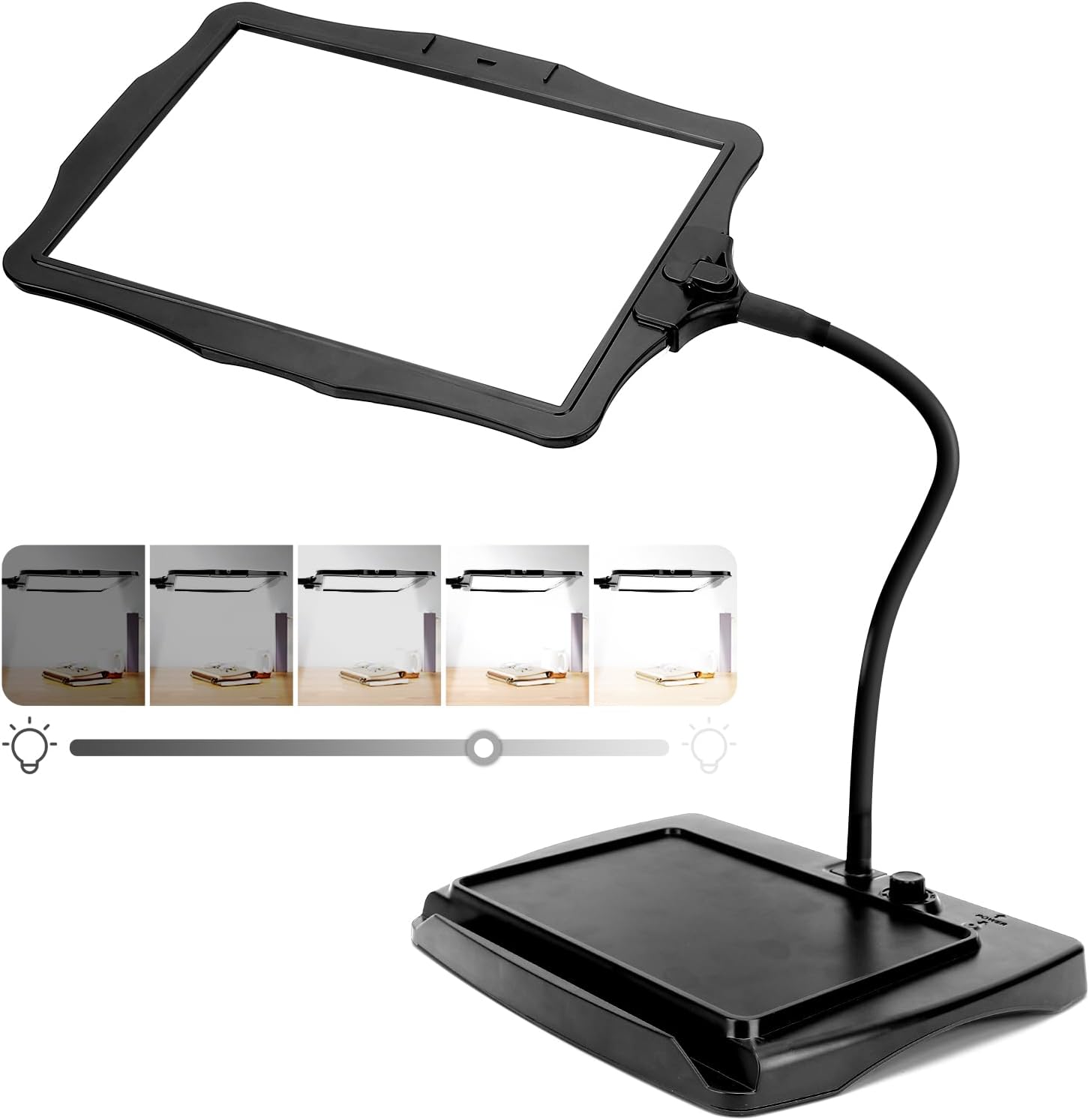 Grande loupe 10x avec lumière et Support, 50 Perles LED, luminosité ...