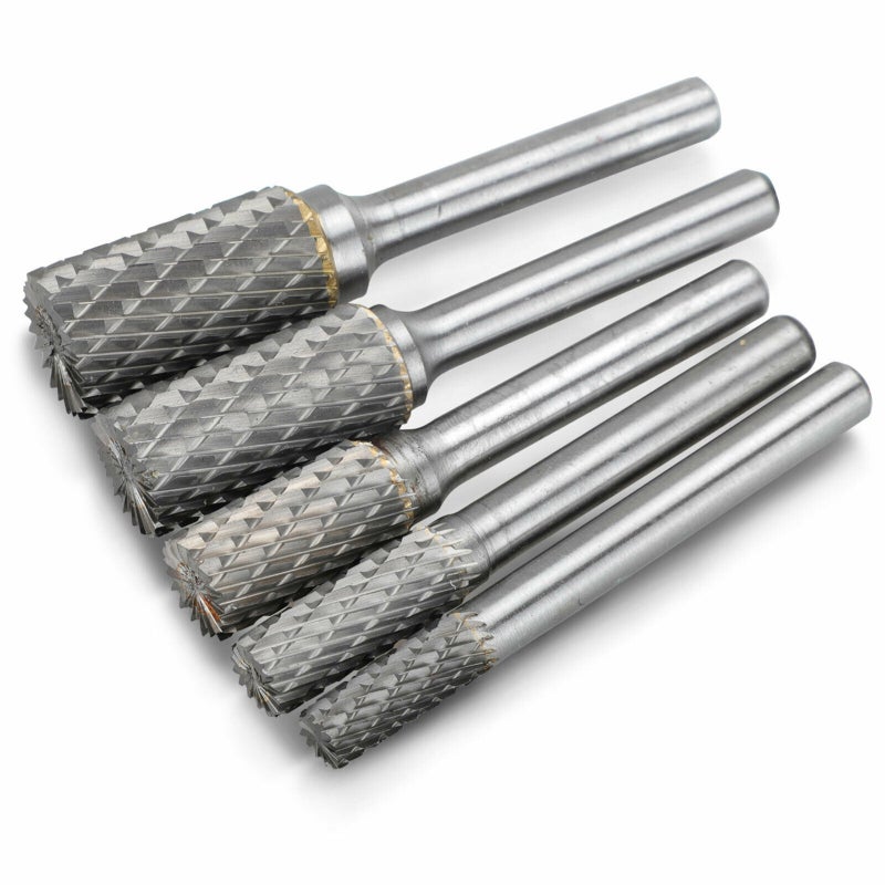 Conjunto de 5 fresas rotativas de carburo de tungsteno de doble corte ...
