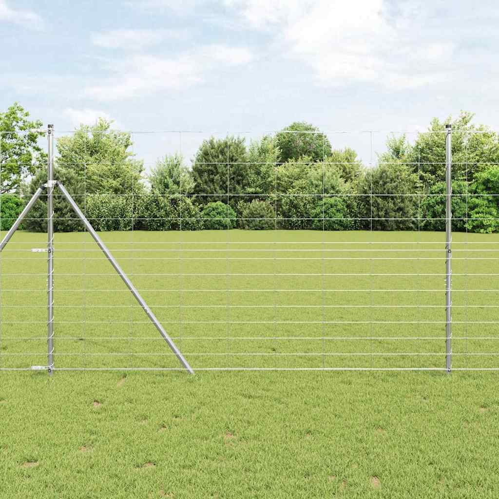 Maison Exclusive - Valla de campo Plateado 25 x 1,5 m Acero galvanizado ...