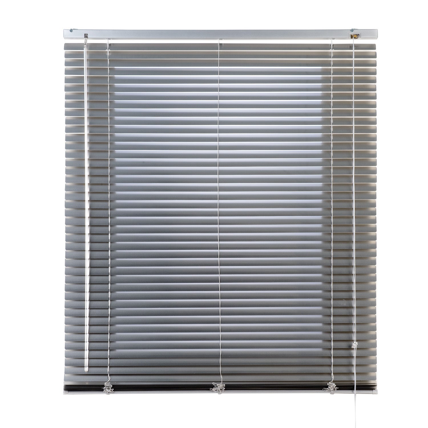 Persiana veneciana de aluminio con cordón, color plata, 150x250 cm ...