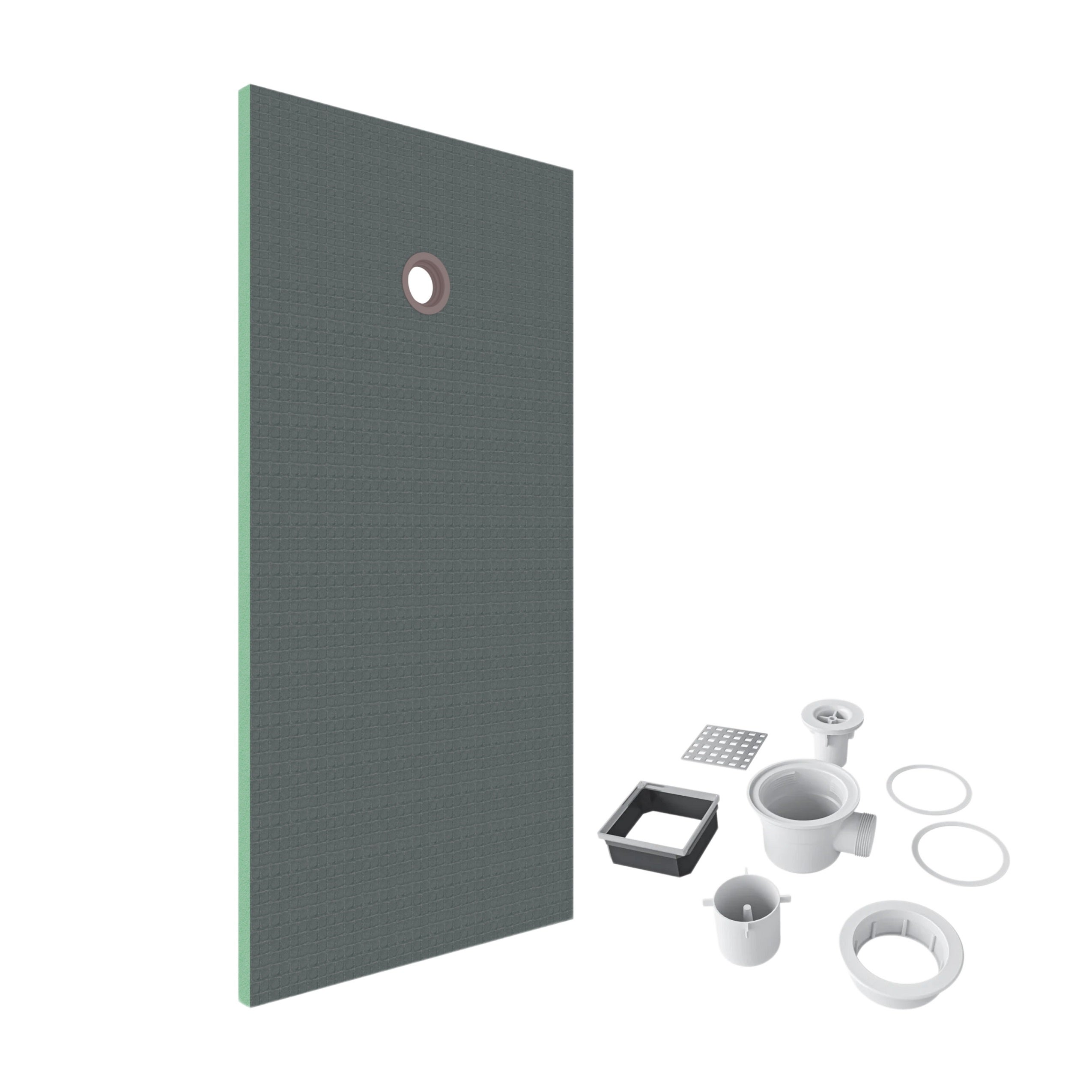 Pack de 1 receveur de douche prêt à carreler - 160x90x4 cm - Avec kit ...