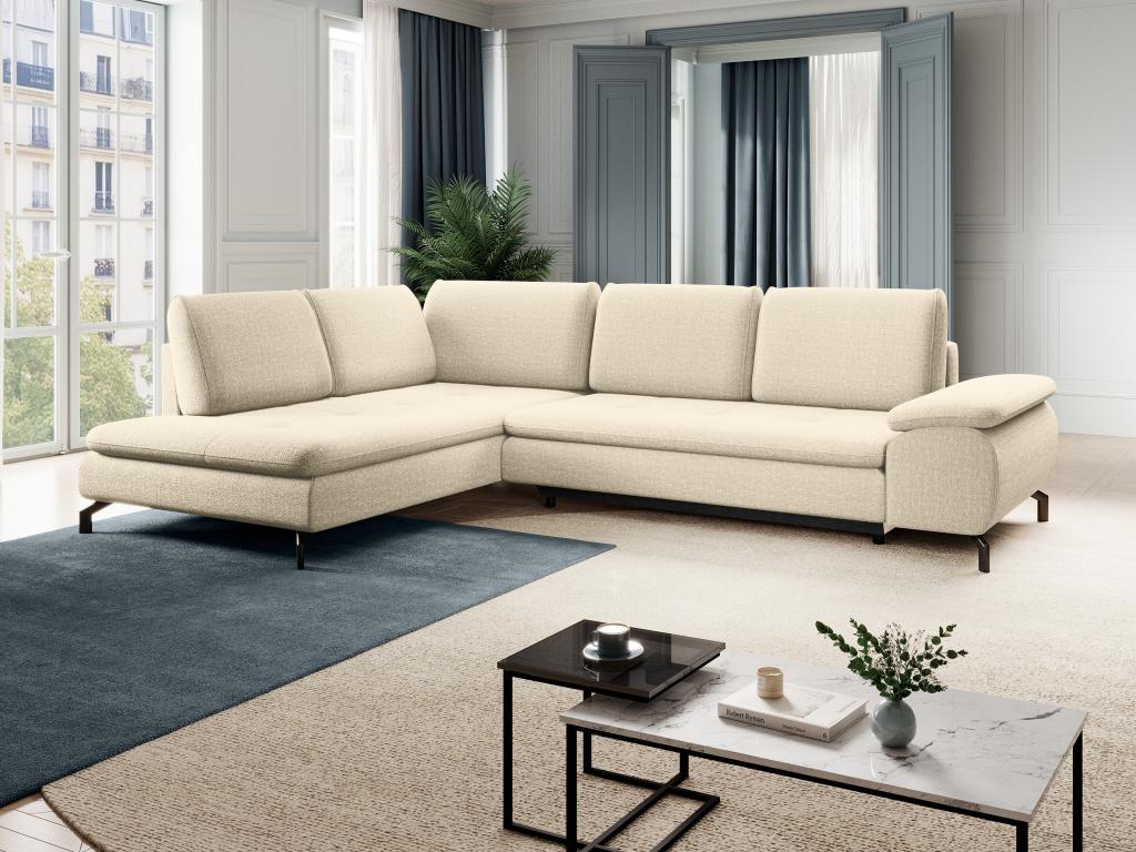 Grande divano letto letto angolo a sinistra in Tessuto testurizzato ...