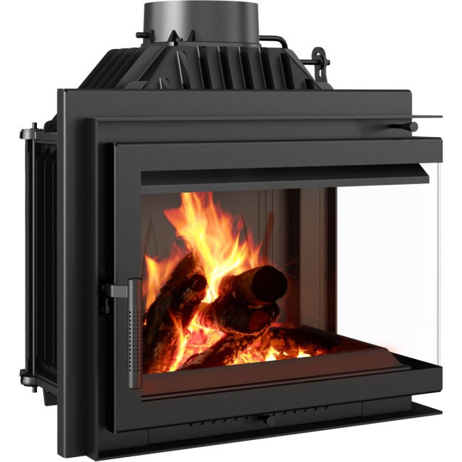 Insert cheminée SMART MS 8 BS 150mm vitre à droite | Leroy Merlin