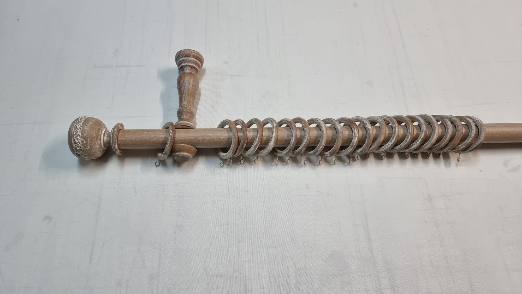 Tringle à rideaux en bois de haute qualité, diamètre 35 mm, extrémité ...