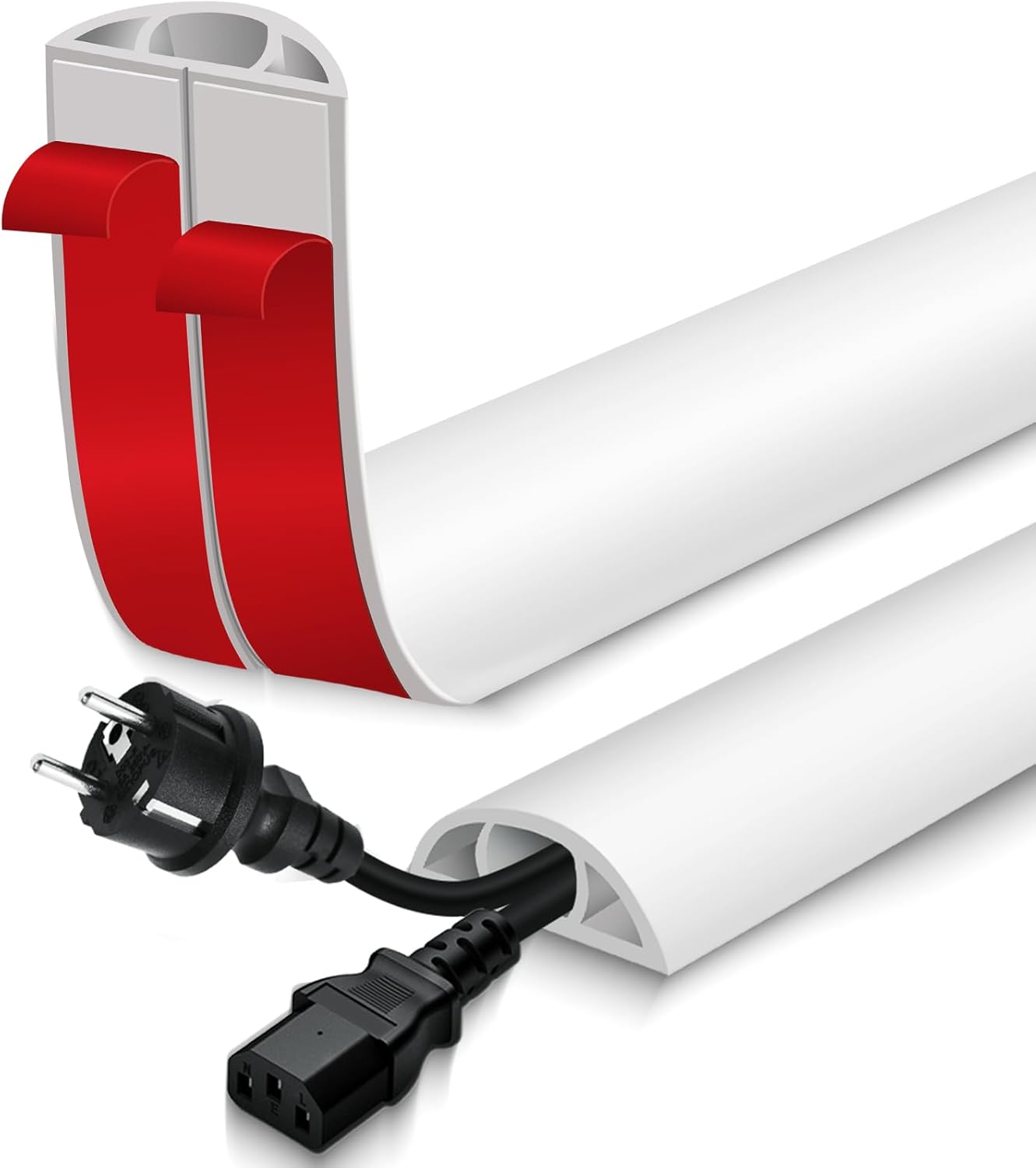 Passage de Cable au Sol adhésif goulotte Passe Cable Flexible en PVC ...