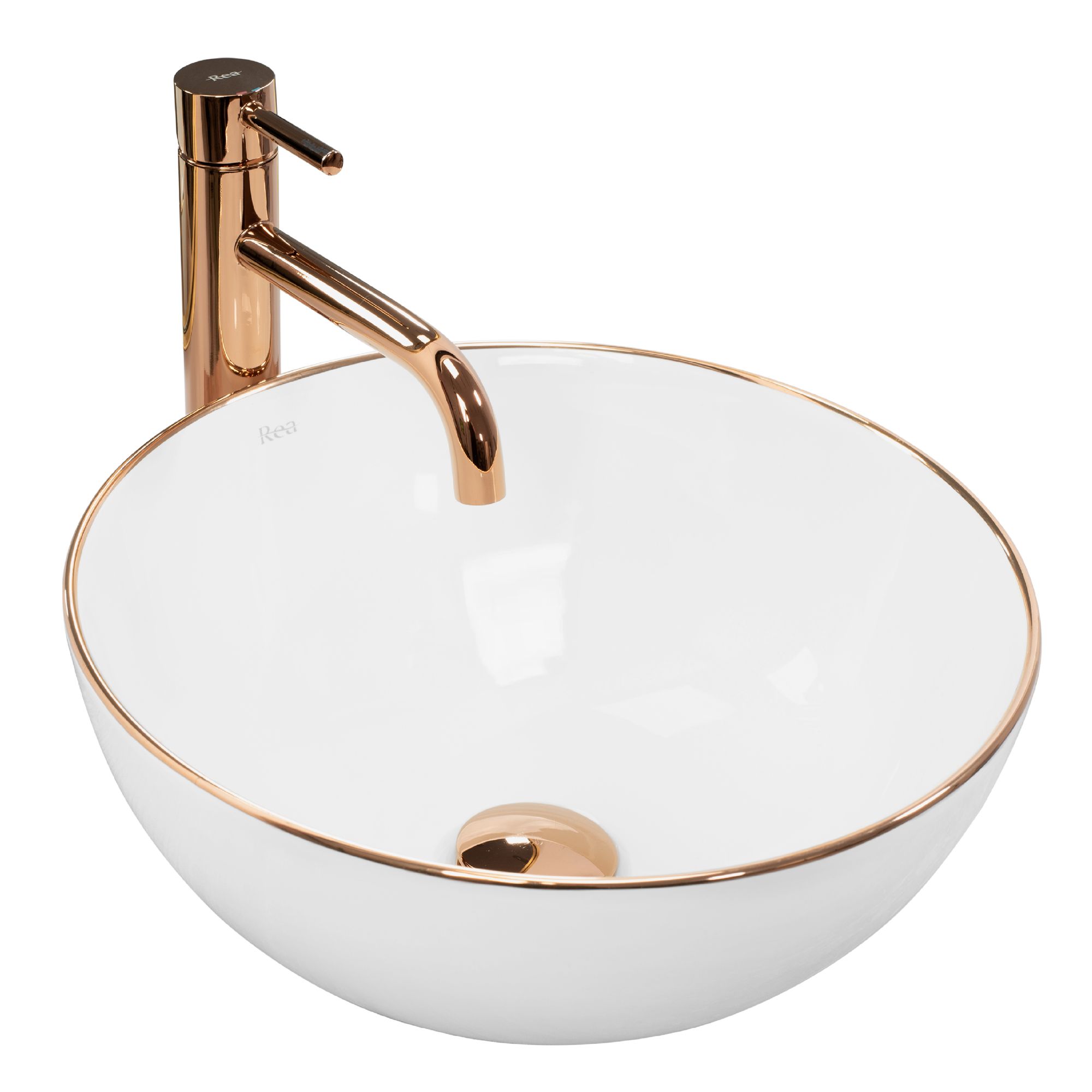 LAVABO SOBRE ENCIMERA REA STELLA ROSE GOLD EDGE | Leroy Merlin