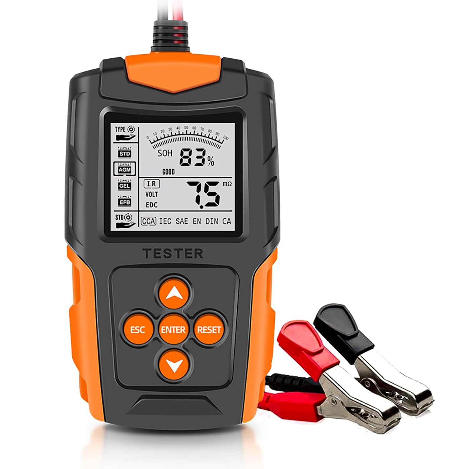 Testeur de batterie de voiture 12V/24V, testeur de batterie avec écran ...