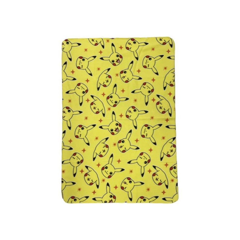 Plaid - POKEMON - Visages Pikachu - 100 x 140 cm | Leroy Merlin