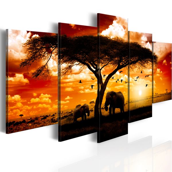 Tableau africain et ethnique Oiseaux de la savane 100x50 cm | Leroy Merlin