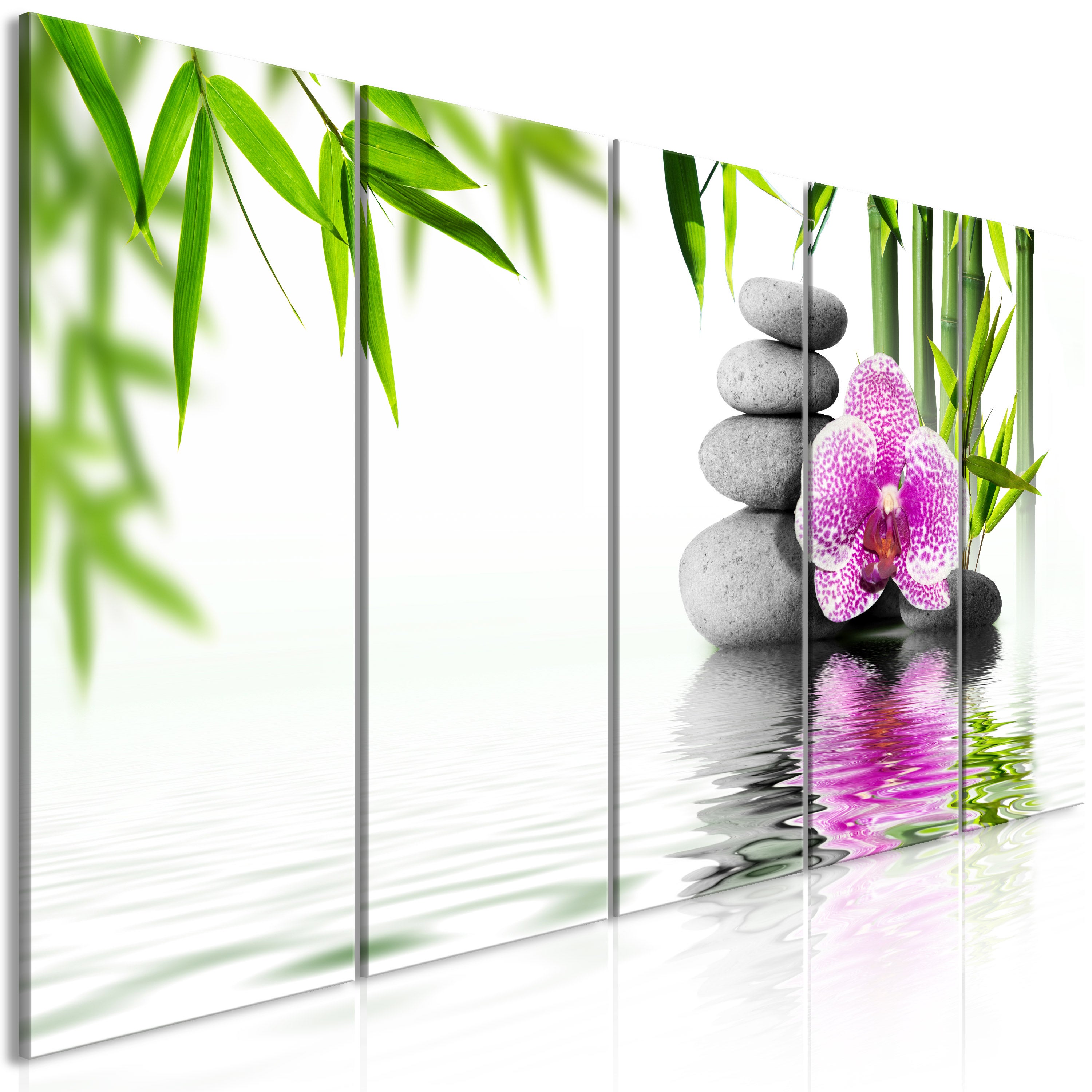 Tableau - Water Garden (5 Parts) Narrow [200x80] | Leroy Merlin