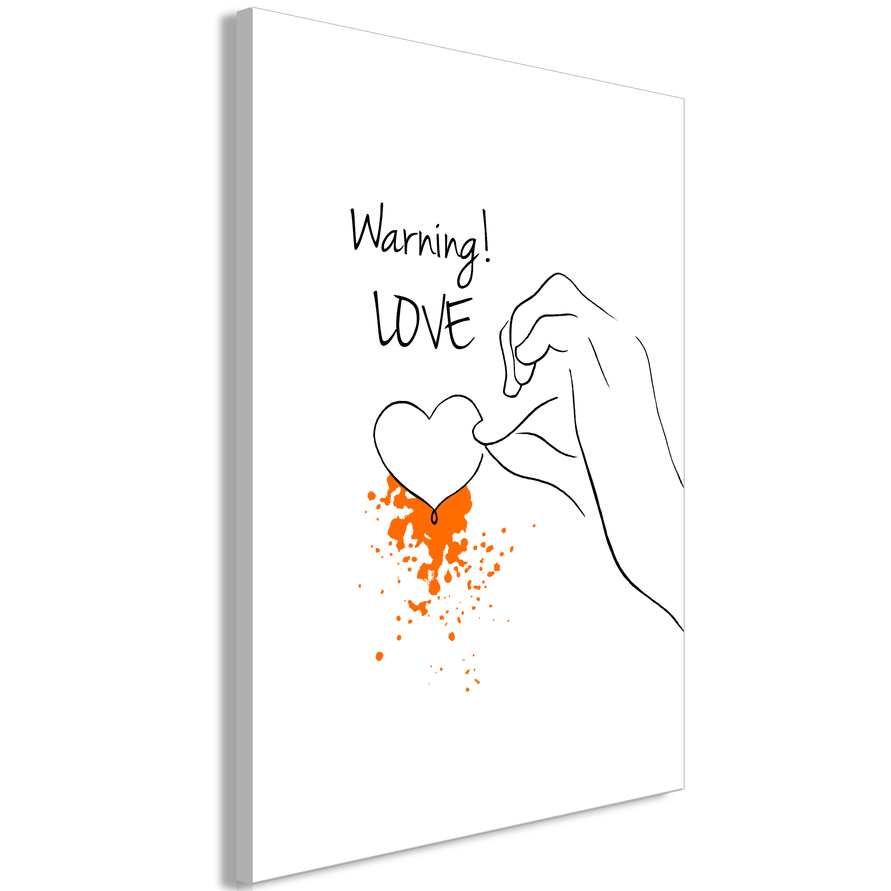 Tableau - Warning! Love (1 Part) Vertical [80x120] | Leroy Merlin